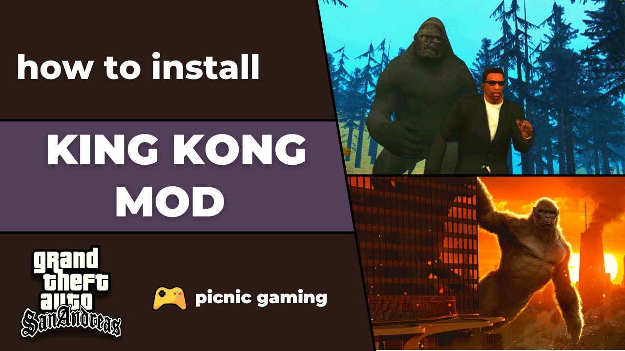 How to install King Kong mod in Gta Sa | Gta Sa king kong mod pc - YouTube