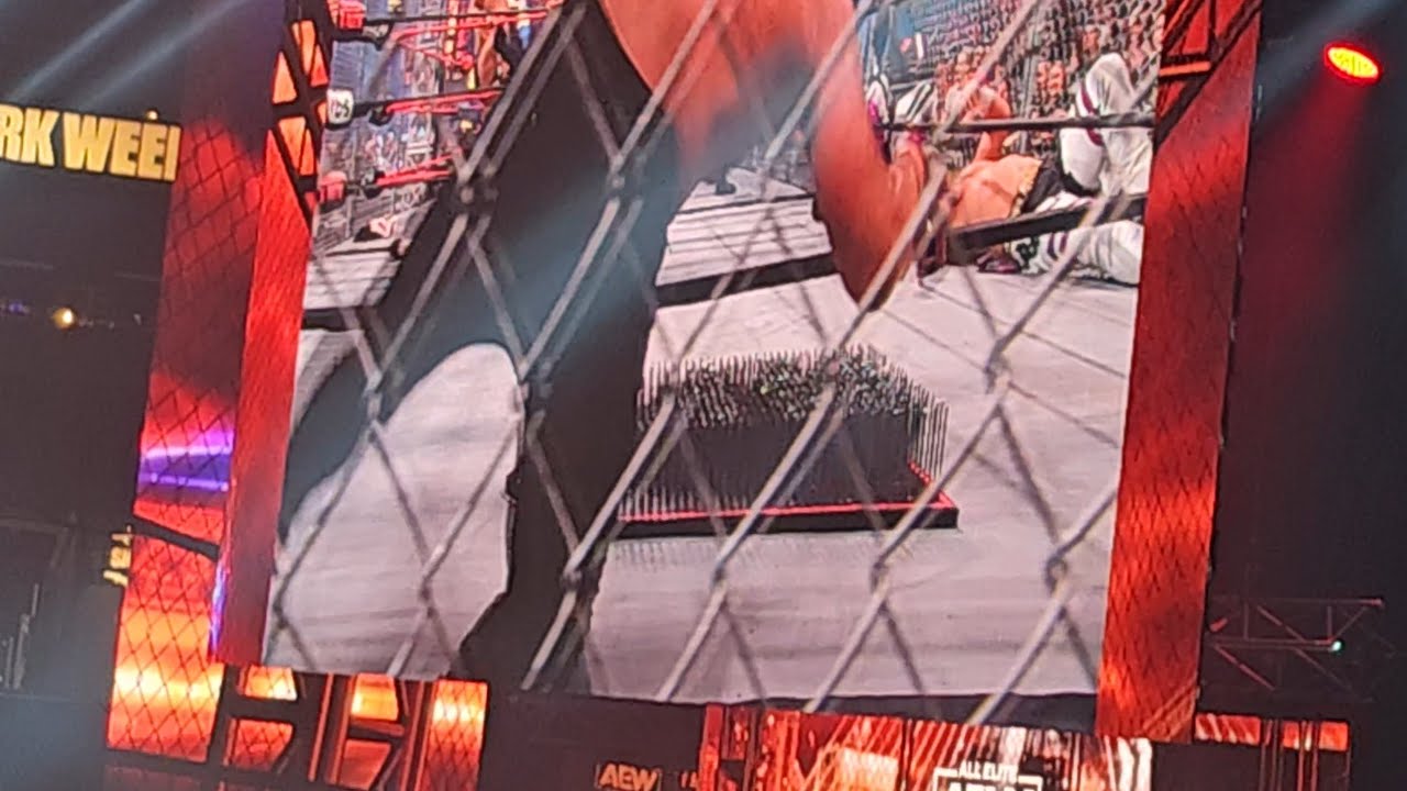 INSANE REACTION to Jon Moxley pulling out a bed of nails at AEW Blood ...