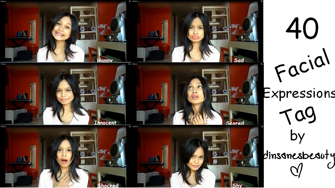 40 Facial Expressions tag! - YouTube