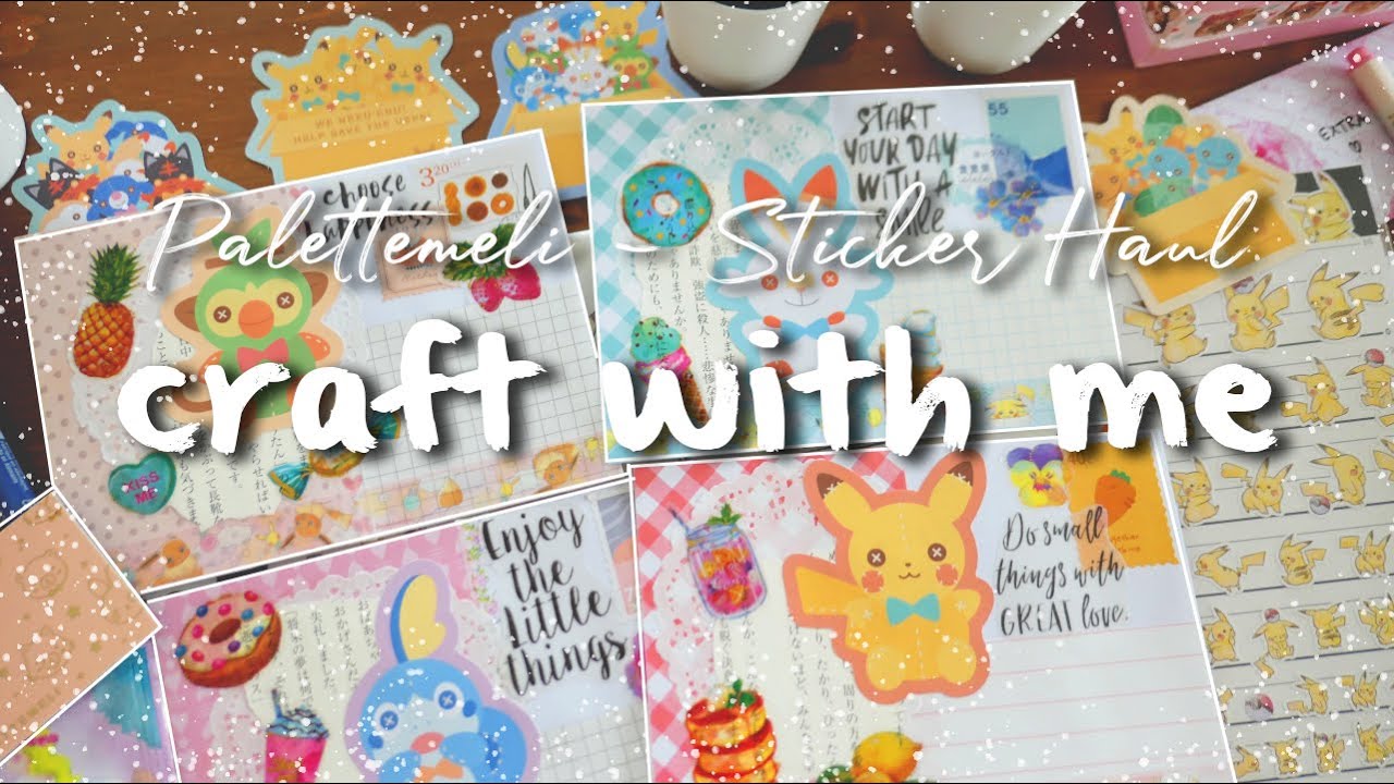 Sticker Haul | Craft with me | Envelope Making | Aesthetic Letter ...