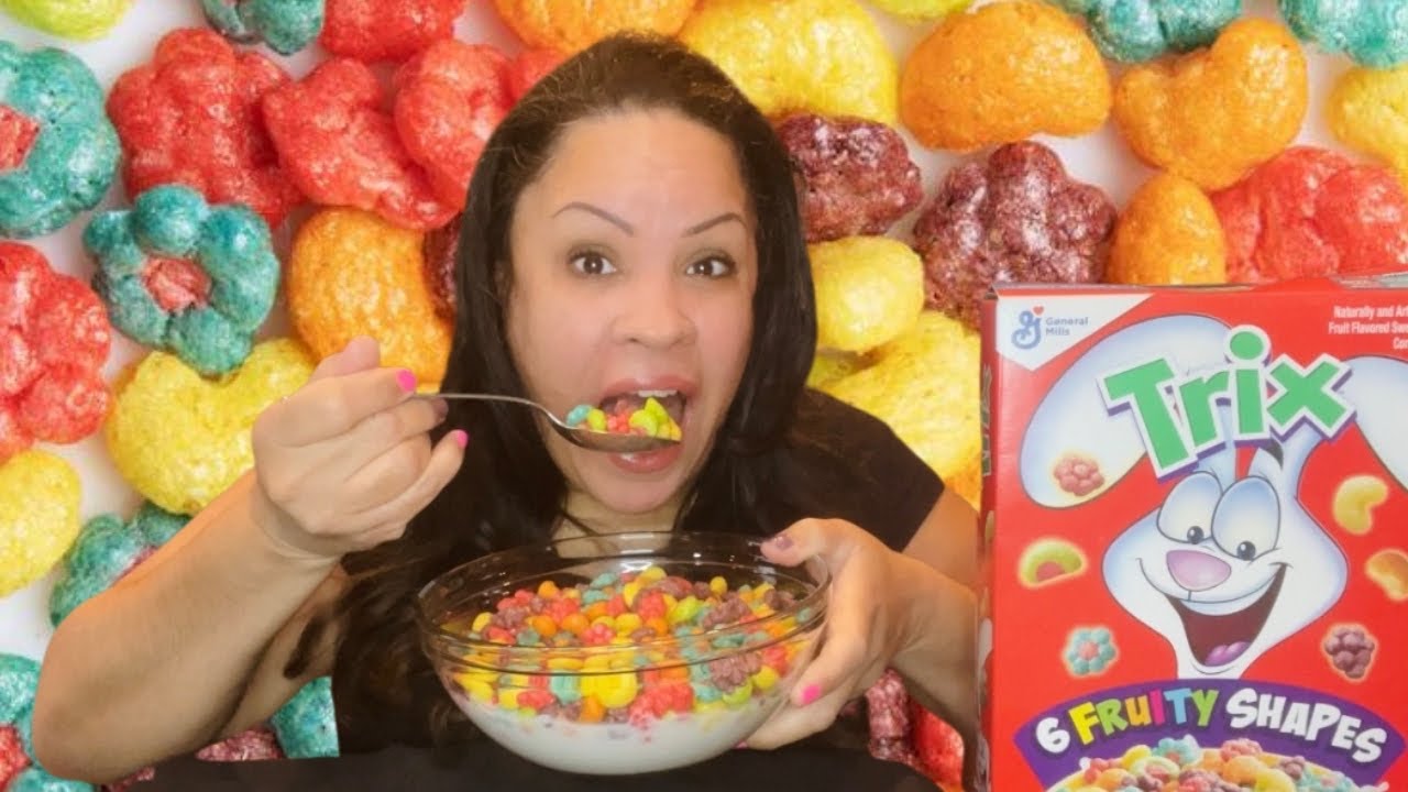 ASMR Eating TRIX CEREAL || EXTREME CRUNCH! MUKBANG - YouTube