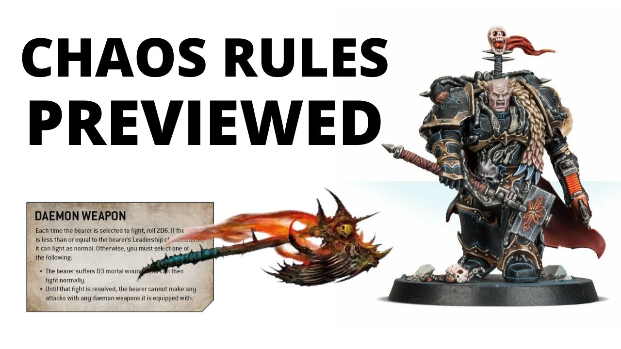Chaos Marines Codex Rules Preview - Daemon Weapons Reimagined - YouTube