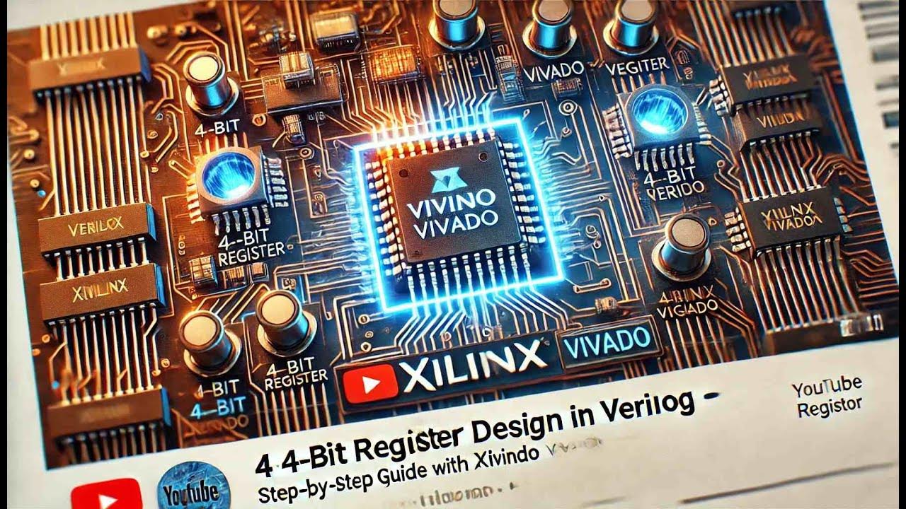 "🚀 4-Bit Register Design in Verilog | Step-by-Step Guide with Xilinx Vivado 🔧📘"Video no.5 - YouTube
