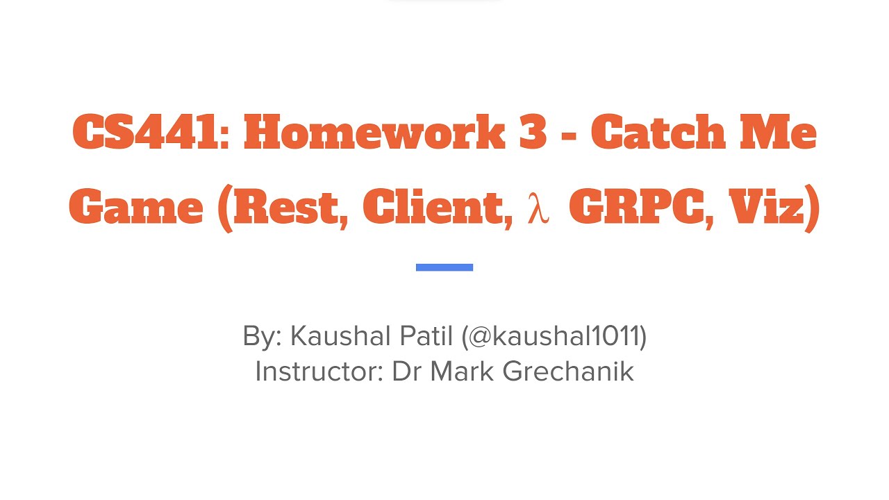 CS441 Homework3: Catch Me Game - YouTube