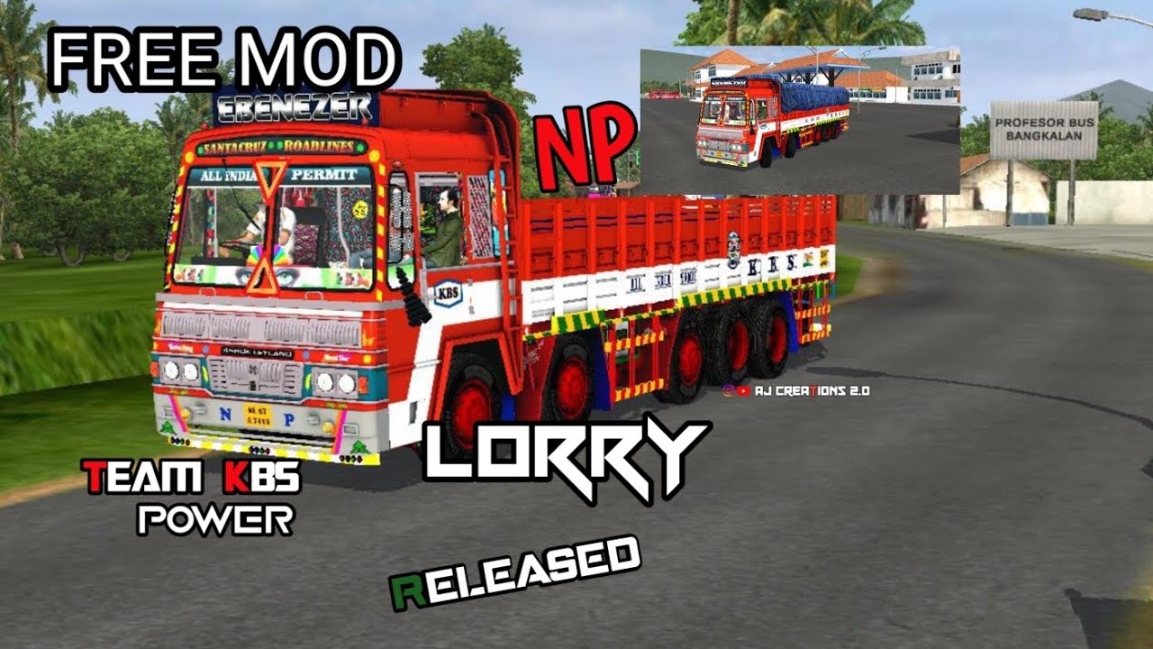 National permit lorry Mod Released for bussid |download now||AJ ...