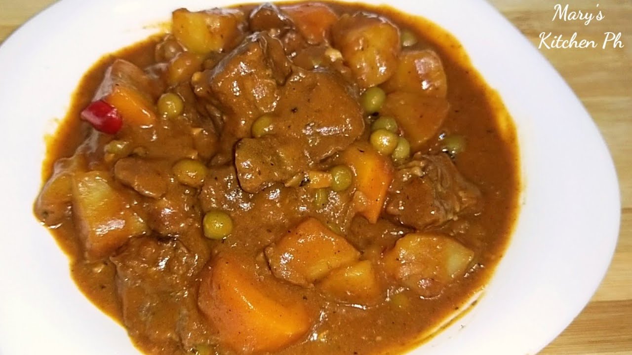 Beef Caldereta | Cheesy Beef Caldereta with liver spread - YouTube