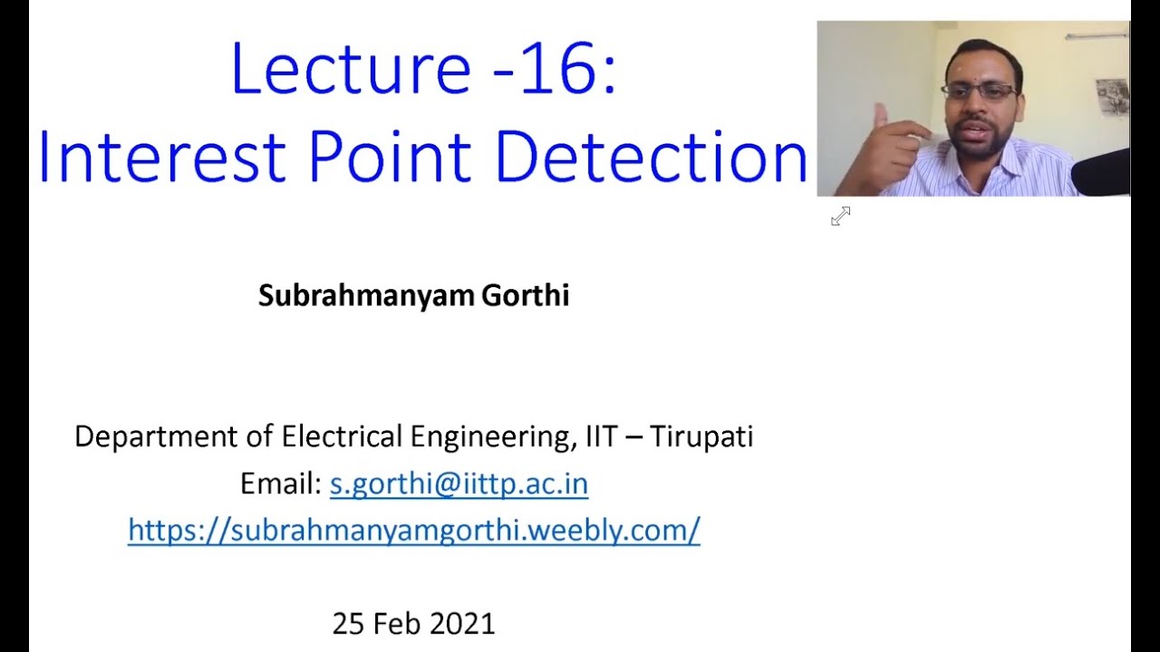 L16 - Introduction to Key Point Detection - YouTube
