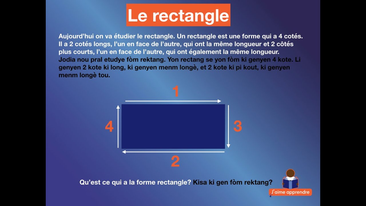 MATHS 1AF -Le rectangle - YouTube