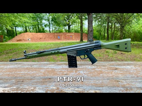 Shooting a PTR-91 rifle - YouTube