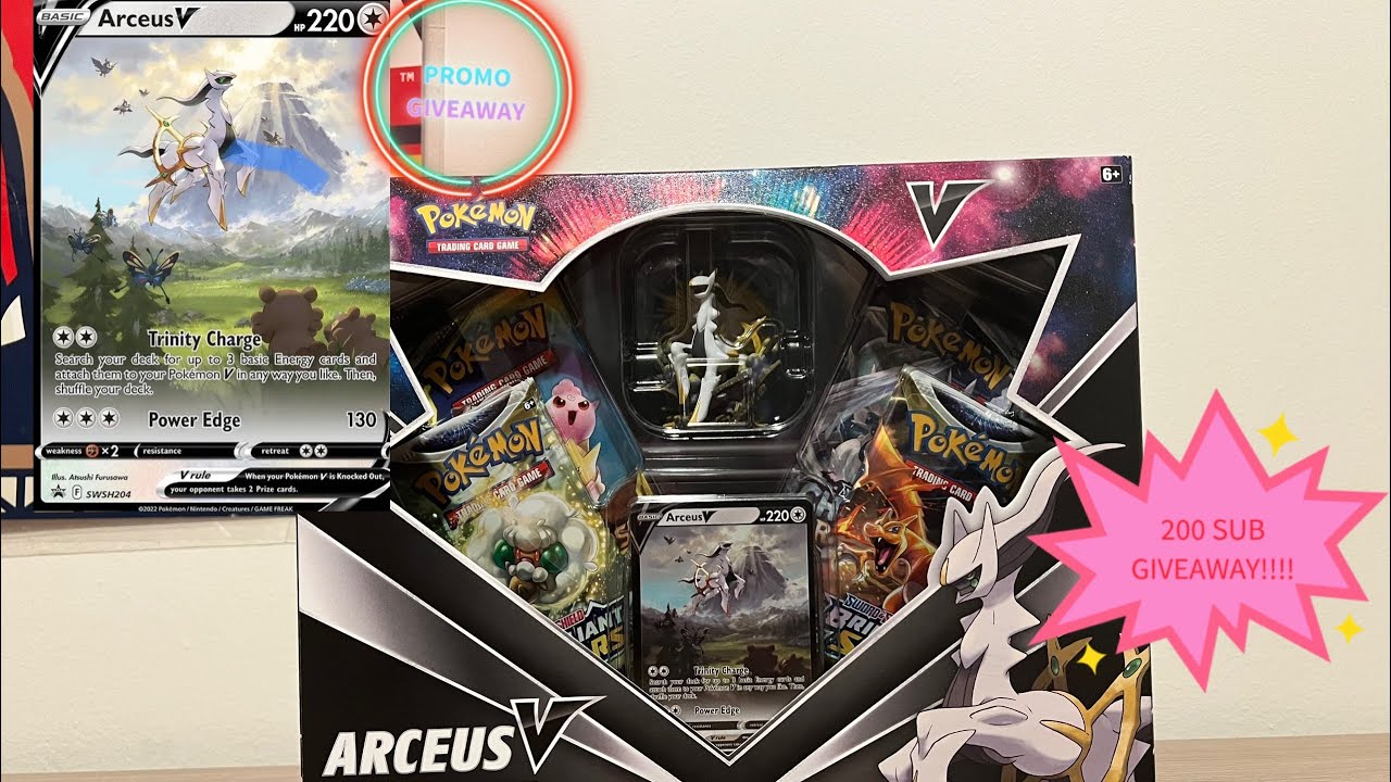 Arceus V Box Opening: PROMO Giveaway plus 200 Subscriber Giveaway! # ...