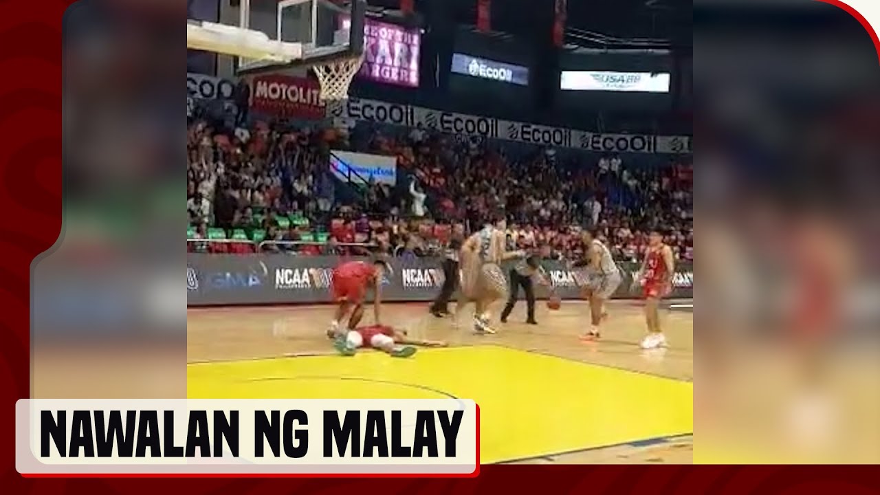 JM Bravo ng LPU Pirates, nawalan ng malay sa gitna ng NCAA game - YouTube