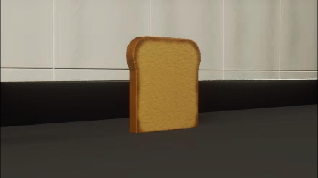 Piece of bread falling over - YouTube