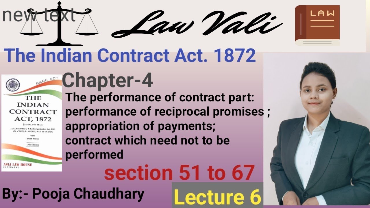 performance of reciprocal promises appropriation of payment contract ...