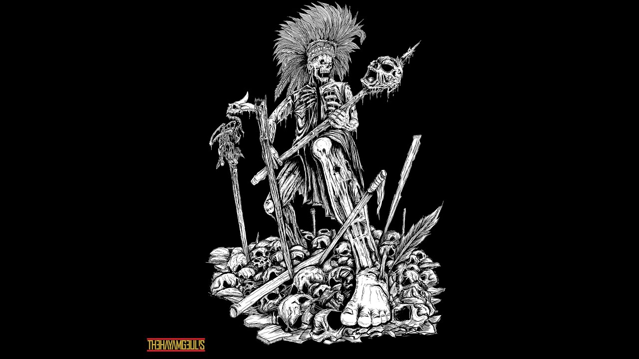 Death metal artwork drawing timelapse - YouTube