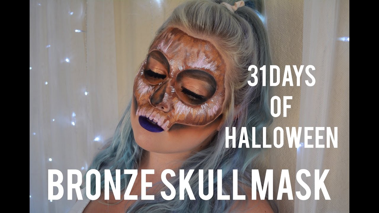 31 Days of Halloween - Bronze Skull Mask - YouTube