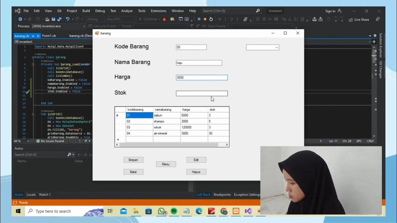 CRUD PEMROGAMAN VISUAL STUDIO VB.NET - YouTube