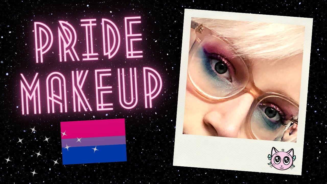 💗💜💙 PRIDE MAKEUP 💗💜💙 | Bi Flag Makeup Tutorial | KittiLeeCreates - YouTube