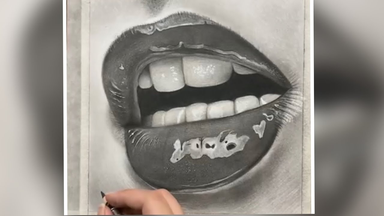 How to draw lip | step by step lip drawing | drawing tutorial | drawing ...