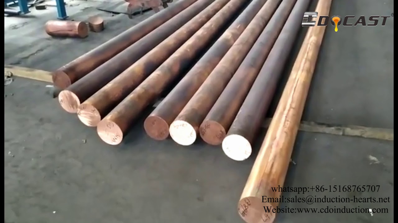 Brass/copper bars horizontal continuous casting machine - YouTube