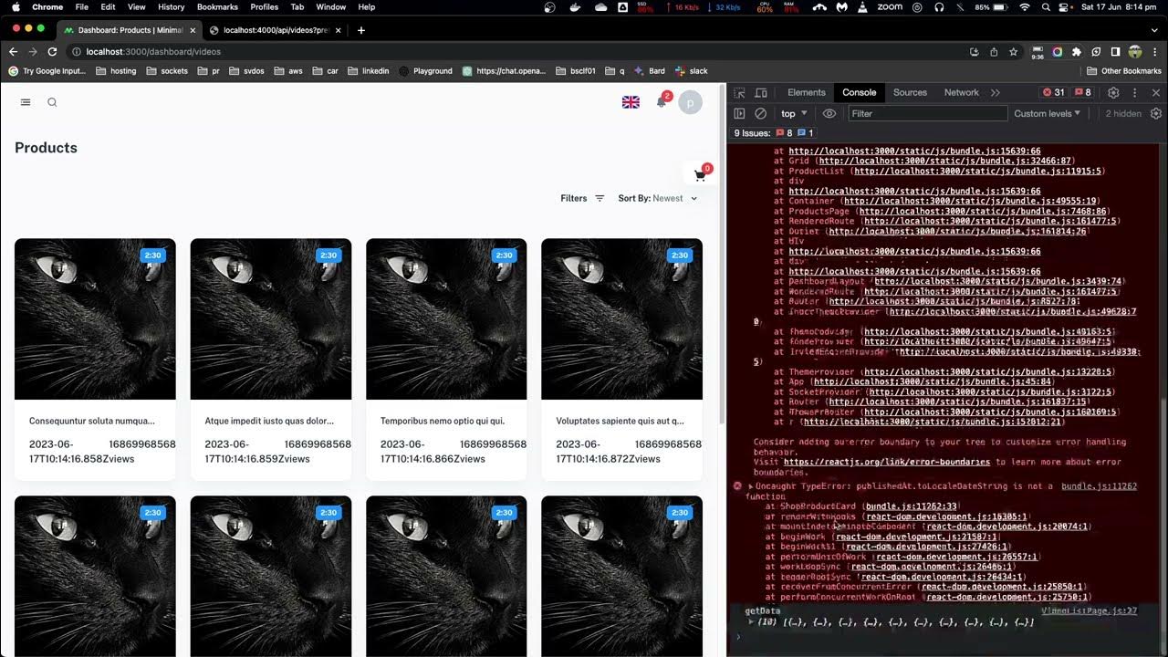 (Bangla) Learn MERN like a pro - Lecture 93: Video list page add axios to fetch data from server ...