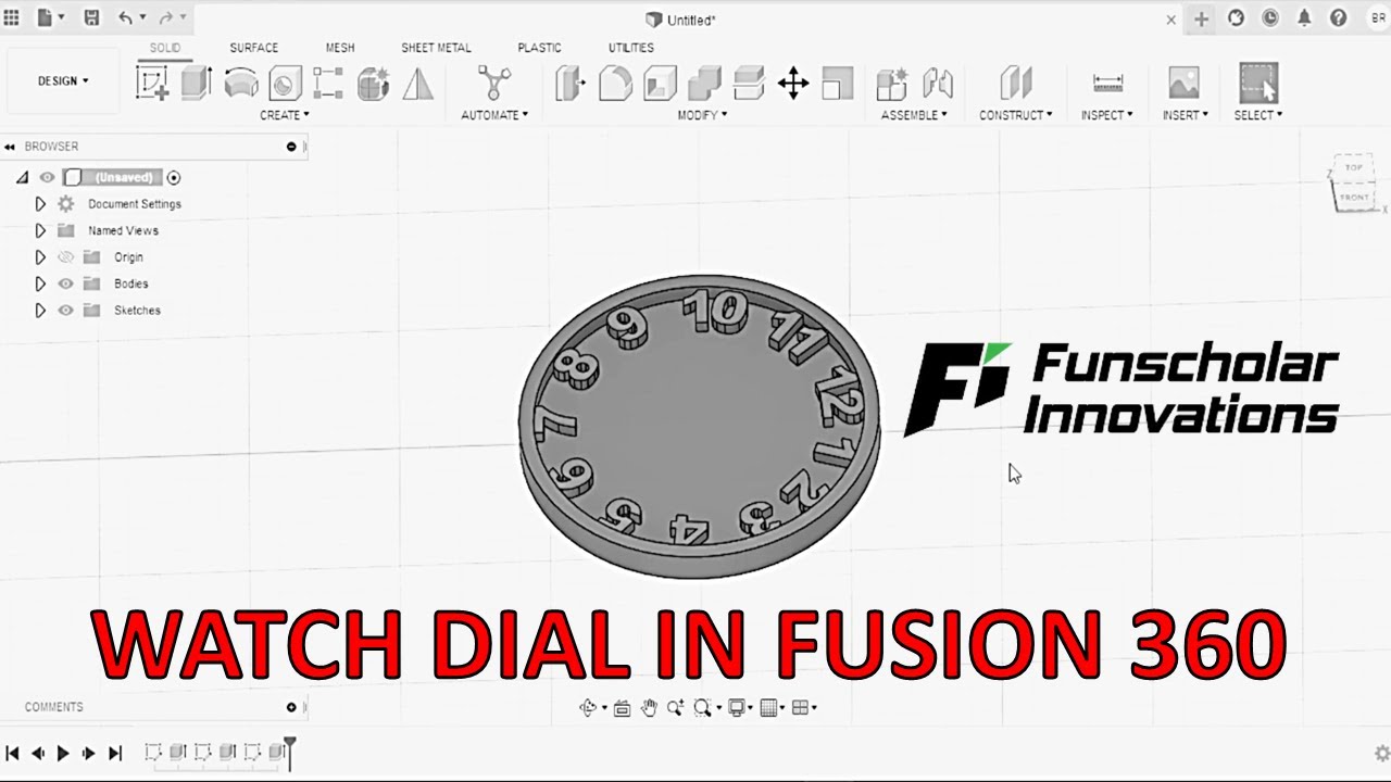 Designing a Watch Dial in Autodesk Fusion 360 - YouTube