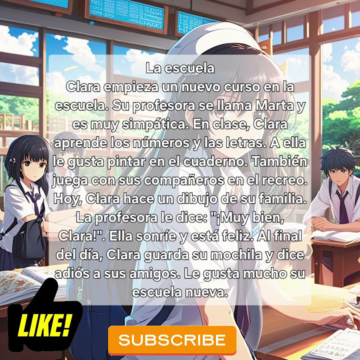 La Escuela (A1 level short story in Spanish) #beginnerlevel # ...