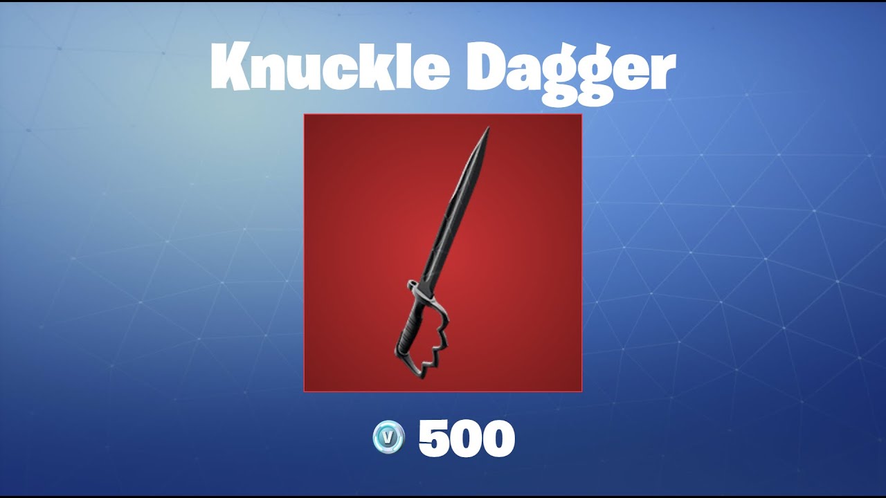 Knuckle Dagger | Fortnite Pickaxe - YouTube