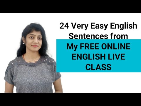 24 Easy English Sentences | SENTENCES OF LIVE CLASS 1& 2 | - YouTube