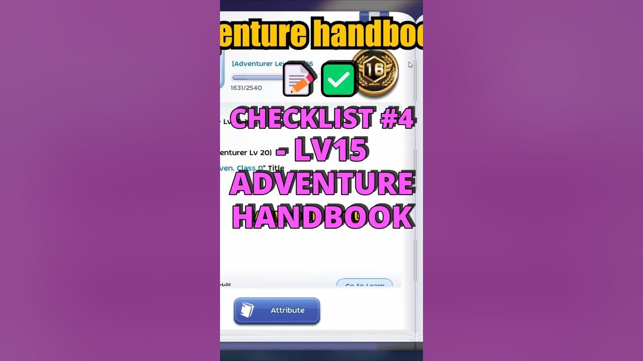 CHECKLIST # 4 - Lv15 Adventure Handbook #zenyonly #romc #rmcl #tips #mmorpg #ragnarokmclassic ...