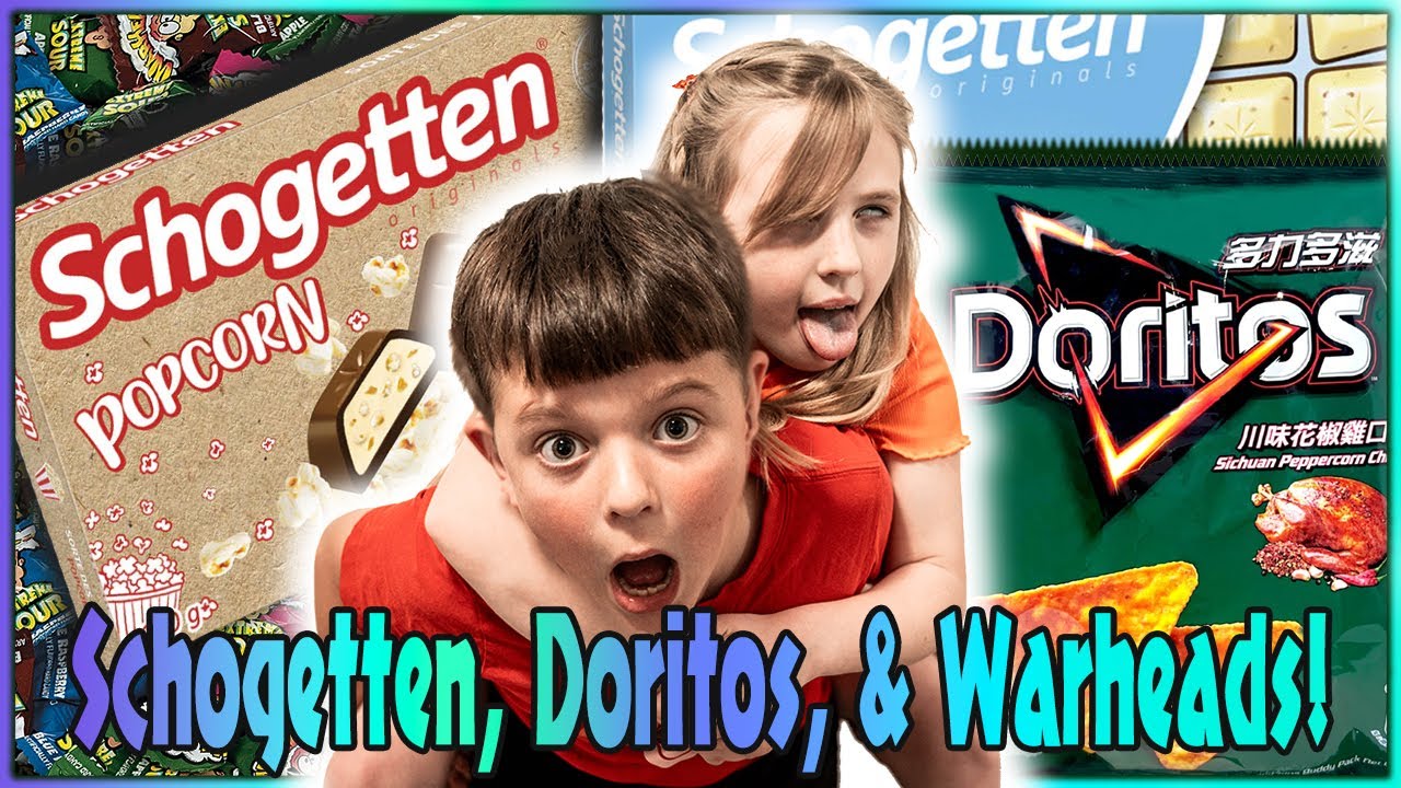 German Schogetten, Sour Warheads, and Peppercorn Doritos going hard on ...
