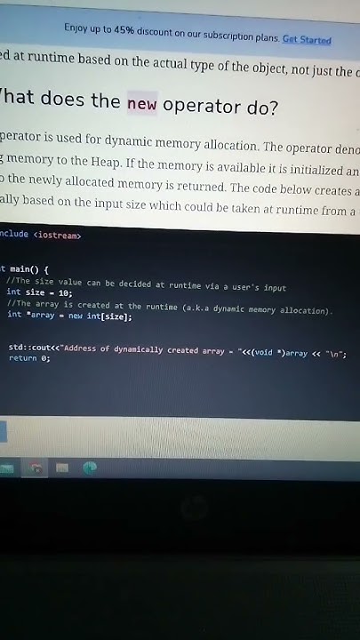 New Operator In C Developer Programmer Programming Coding Hackerrank Cprogramming Java