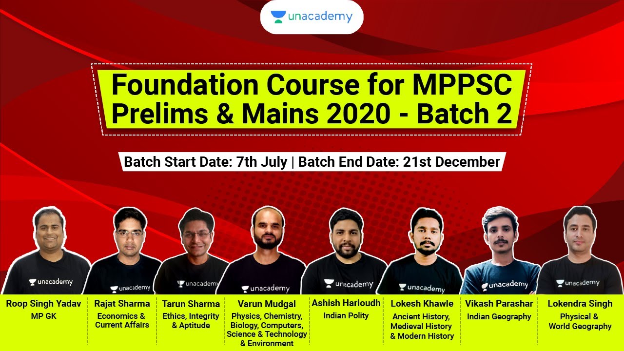 Foundation Course for MPPSC Prelims + Mains 2020 | Batch 2 | MPPSC Batch course launch - YouTube