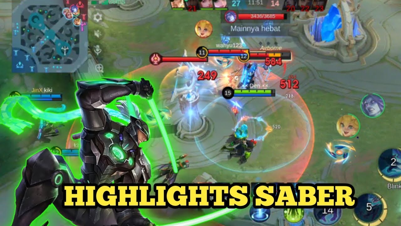 HIGHLIGHTS SABER‼️ MOMENT SABER TERSAKIT BUILD SABER ONE HIT - YouTube