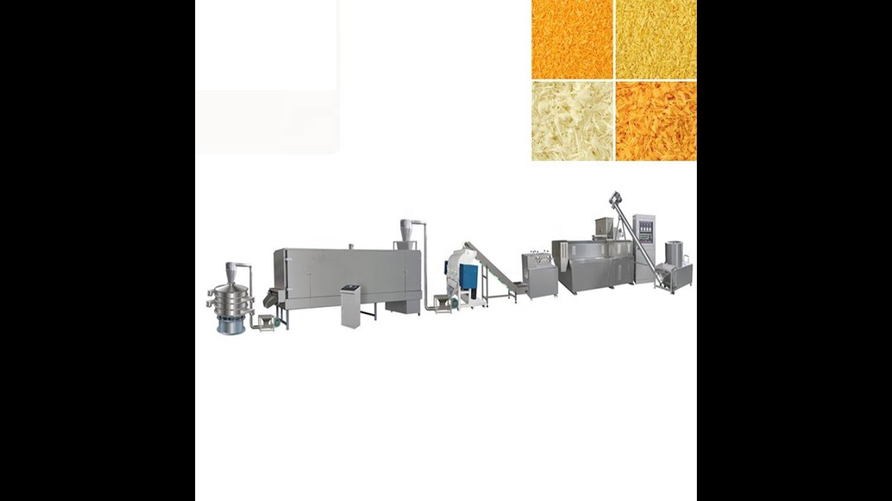Panko bread crumbs production line bread crumbs production line - YouTube