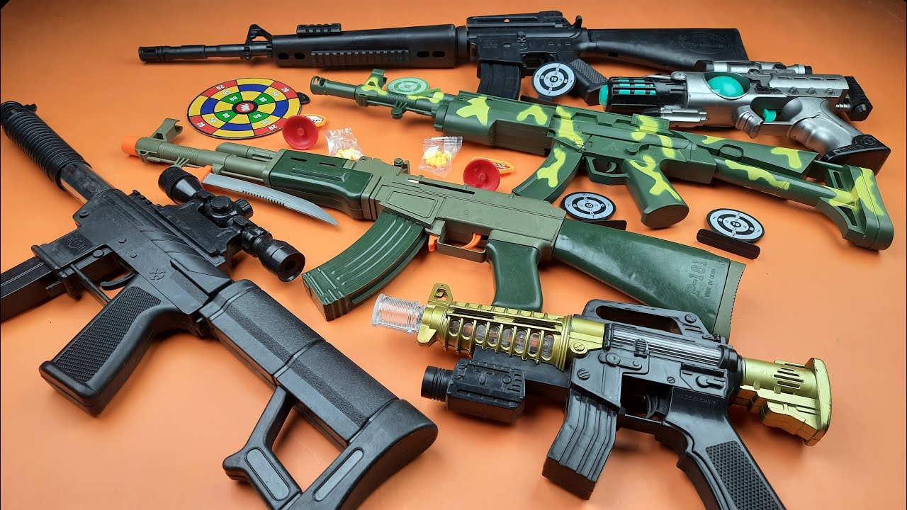 AR M4 Shellejecting Toy Gun Jamming Nerf Gun -AK47 Airsoft Gun-Double ...