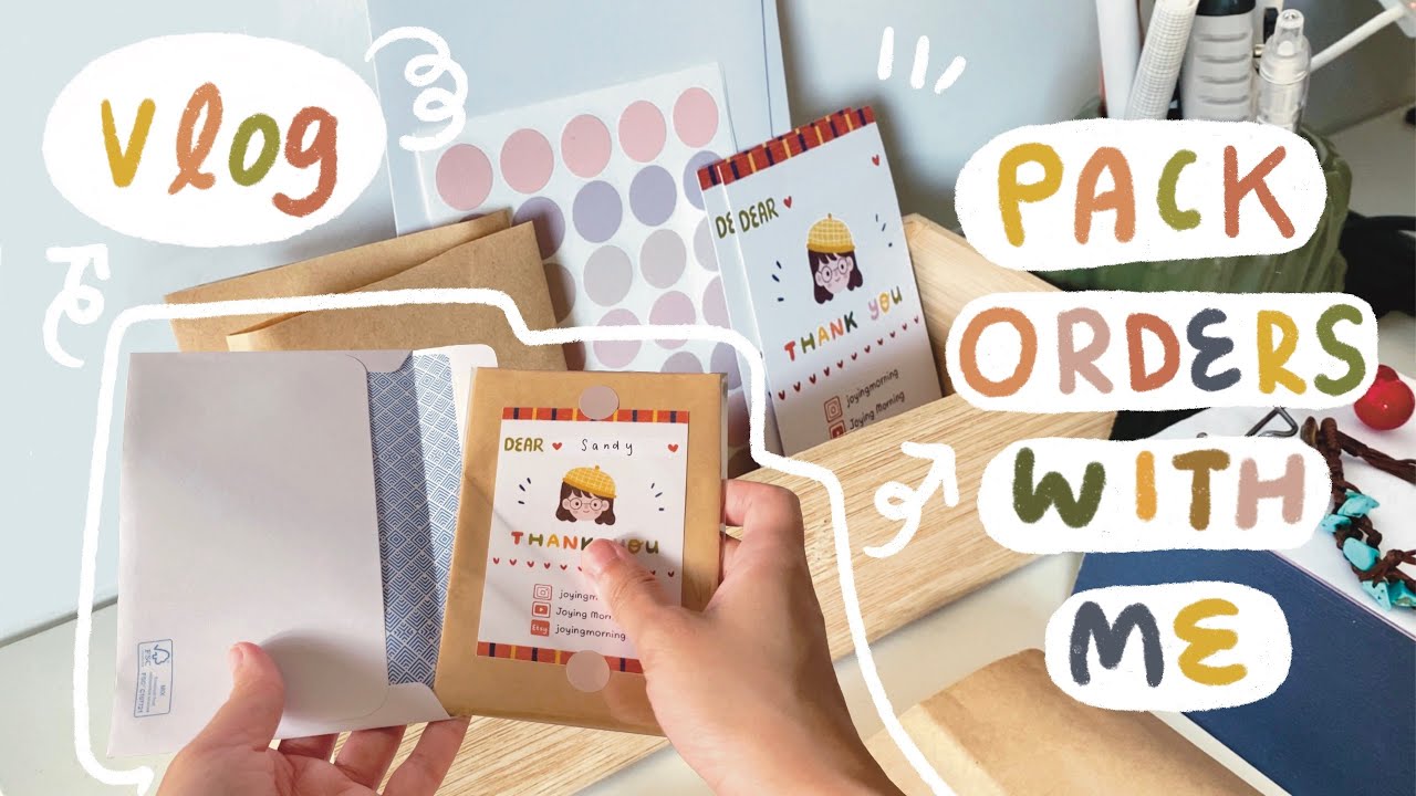 Studio Vlog 06 🌻 Packing Orders With Me for Sticker Shop | Small ...