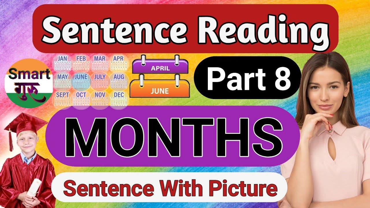 MONTHS OF THE YEAR Sentence With Picture and Animation Learn With Fun ...