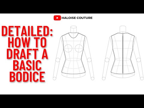 How to draft a Basic Bodice pattern ||Detailed & beginner friendly ...