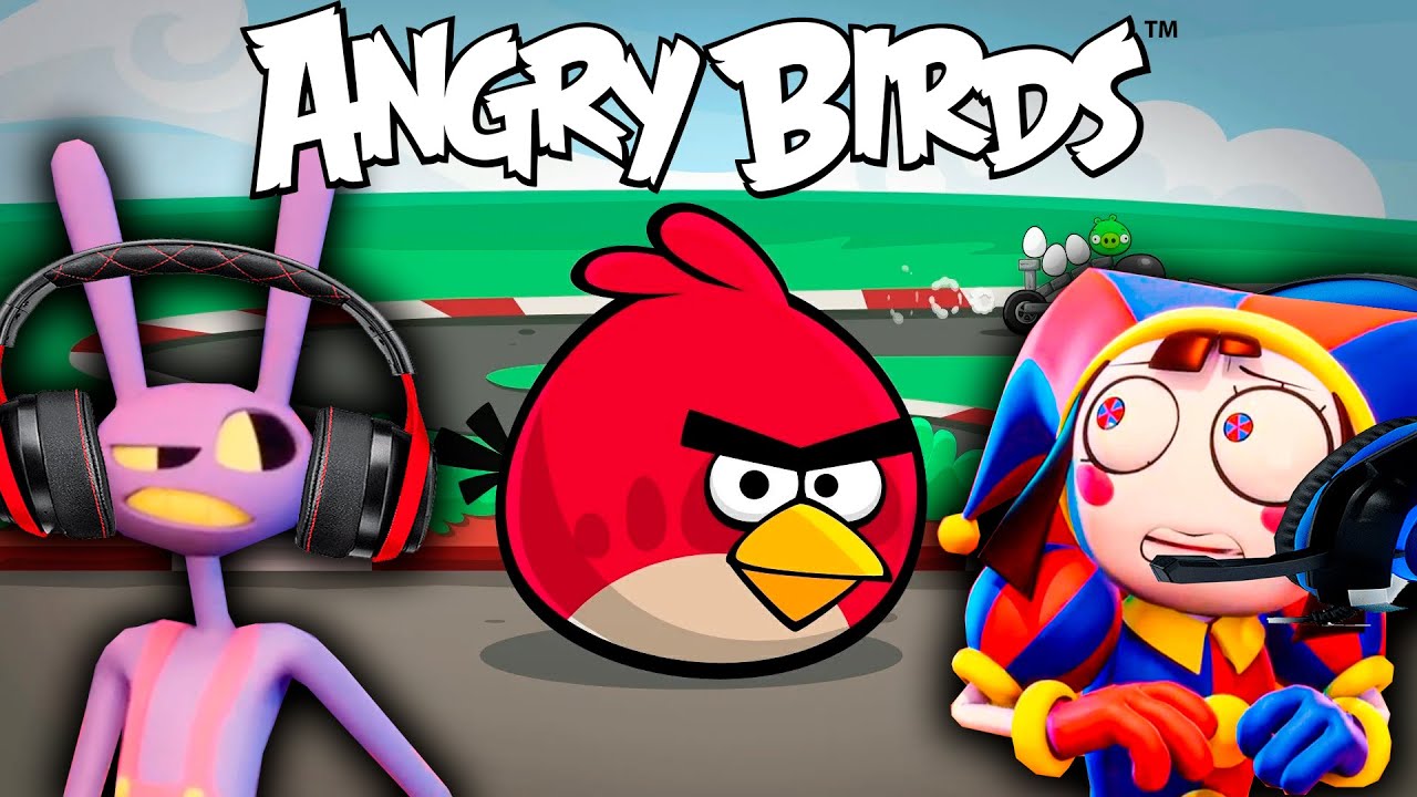 The Amazing Digital Circus Characters Play Angry Birds - YouTube