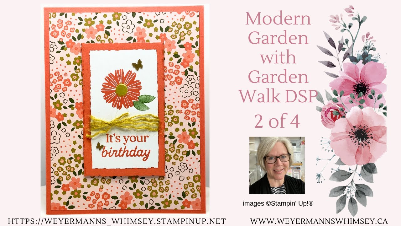 Modern Garden with Garden Walk DSP card ideas 2 of 4 - YouTube