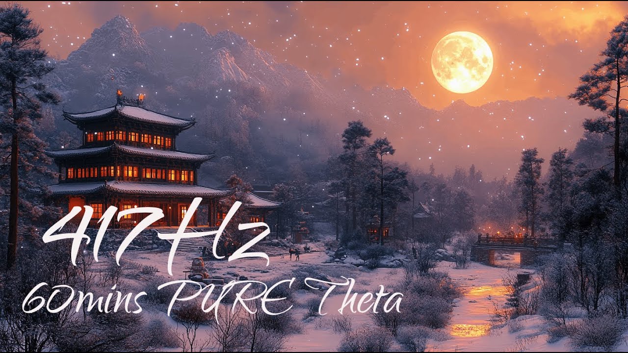 60mins PURE 417hz Theta Binaural Zen Meditation, Powerful Learning, High Creativity, Smooth Flow ...