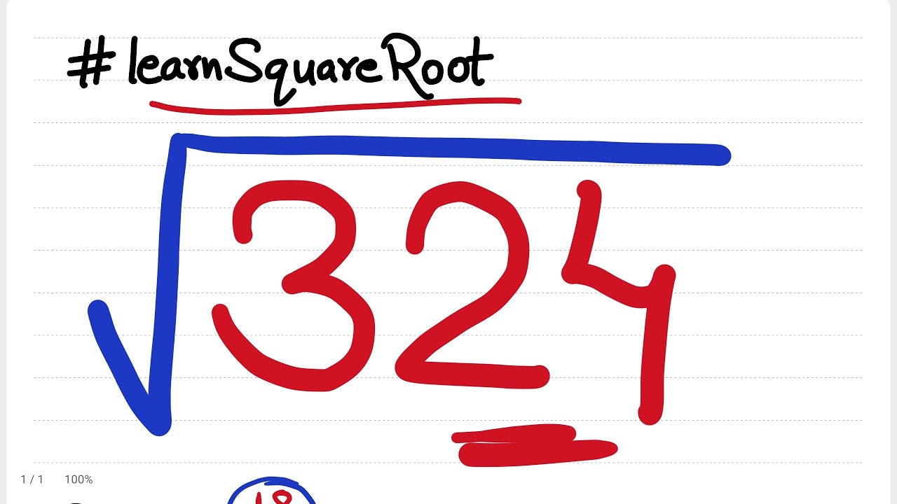 Square root of 324 | find the square root of 324 | factorization method ...