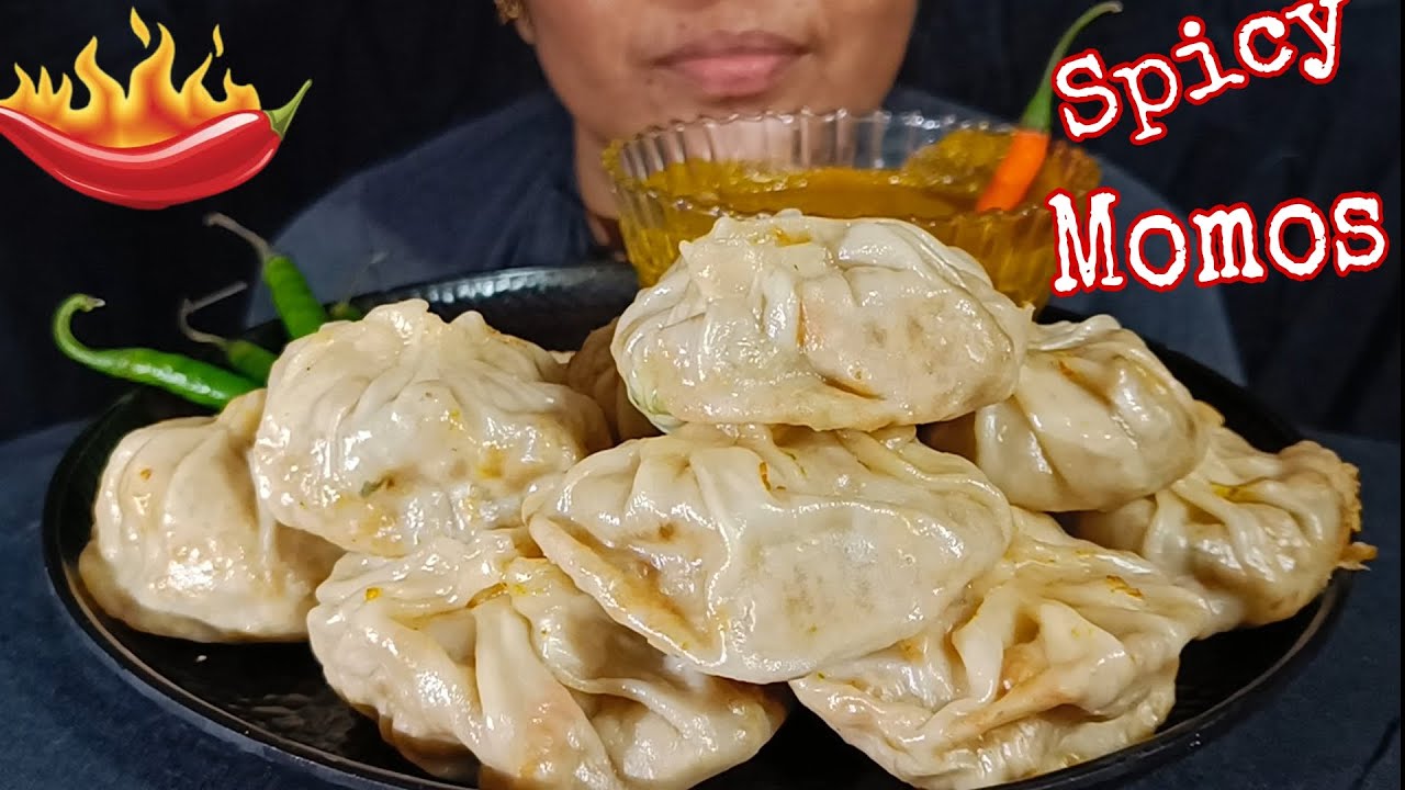 🔥 spicy 🥵Momos Eating show #momos #spicyfood #asmr #asmrsounds # ...