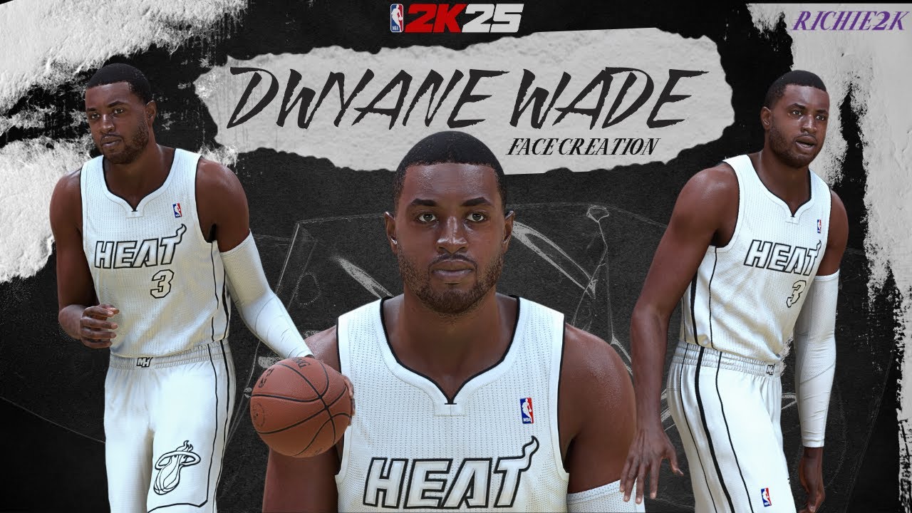 Dwyane Wade Face Creation NBA 2K25 - YouTube