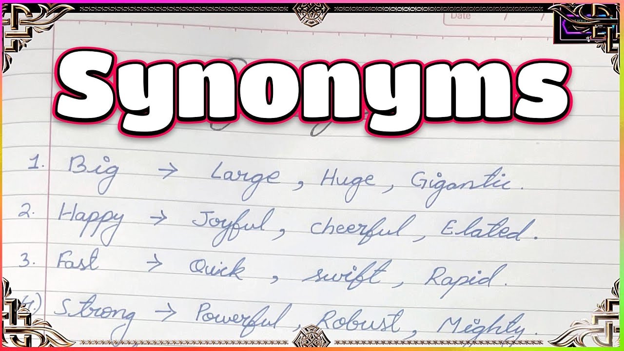 10 SYNONYMS || EASY & SIMPLE SYNONYMS FOR ALL - YouTube