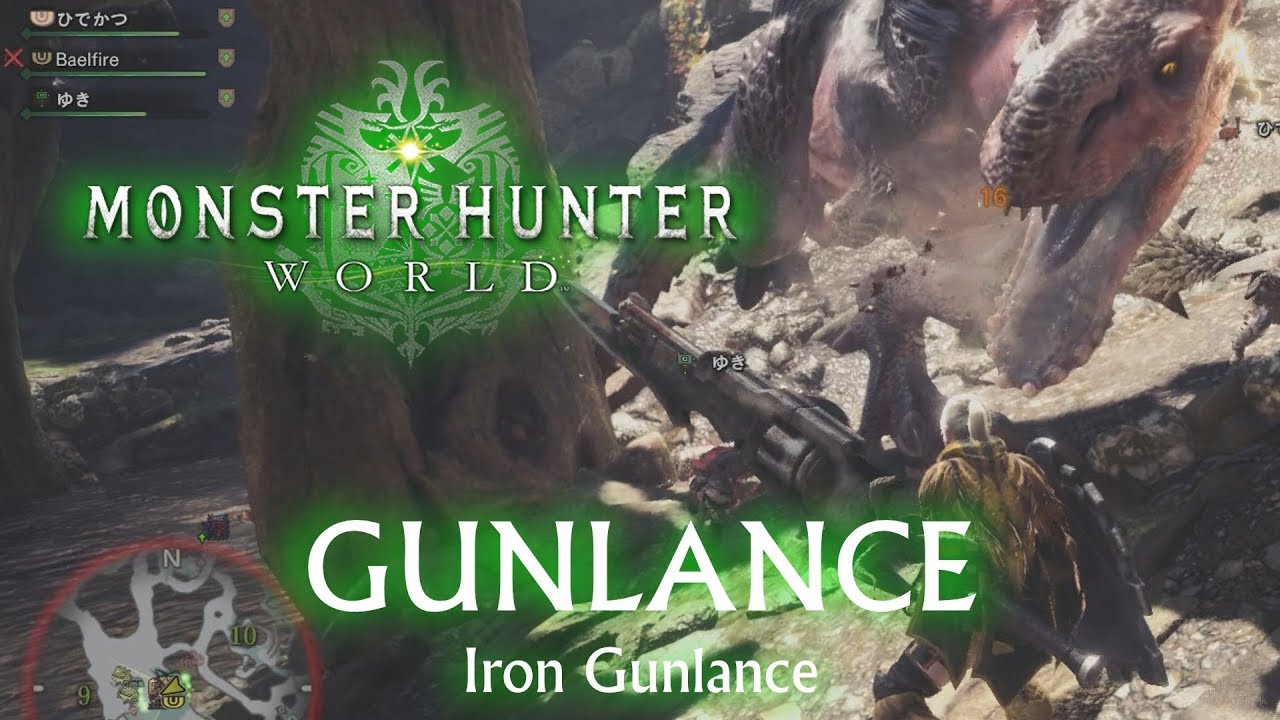 Gunlance Moveset (Monster Hunter World) - YouTube