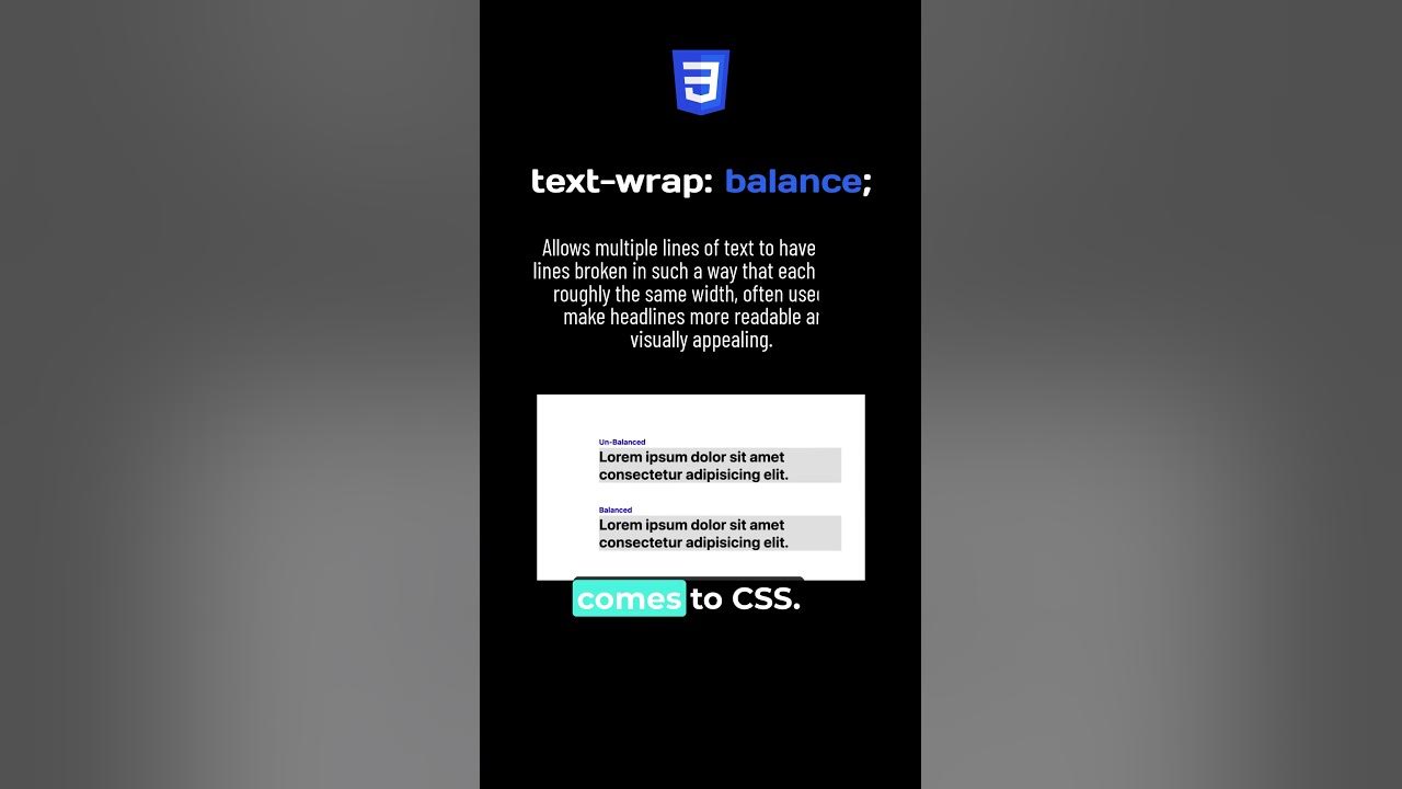 Css Text Wrapbalance Css Htmlcss Coding Learncoding Codinglife Frontend Webdevelopment