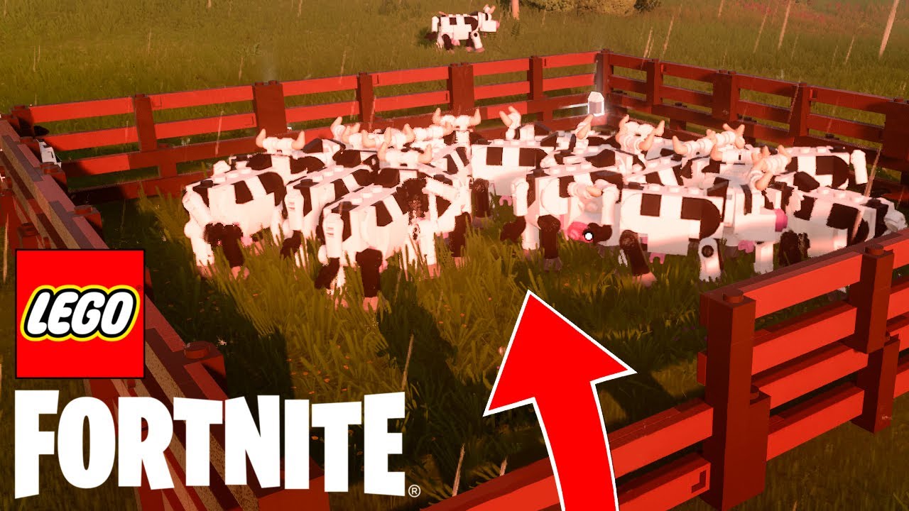 COMO hacer GRANJAS DE ANIMALES y CULTIVOS en LEGO FORTNITE - YouTube