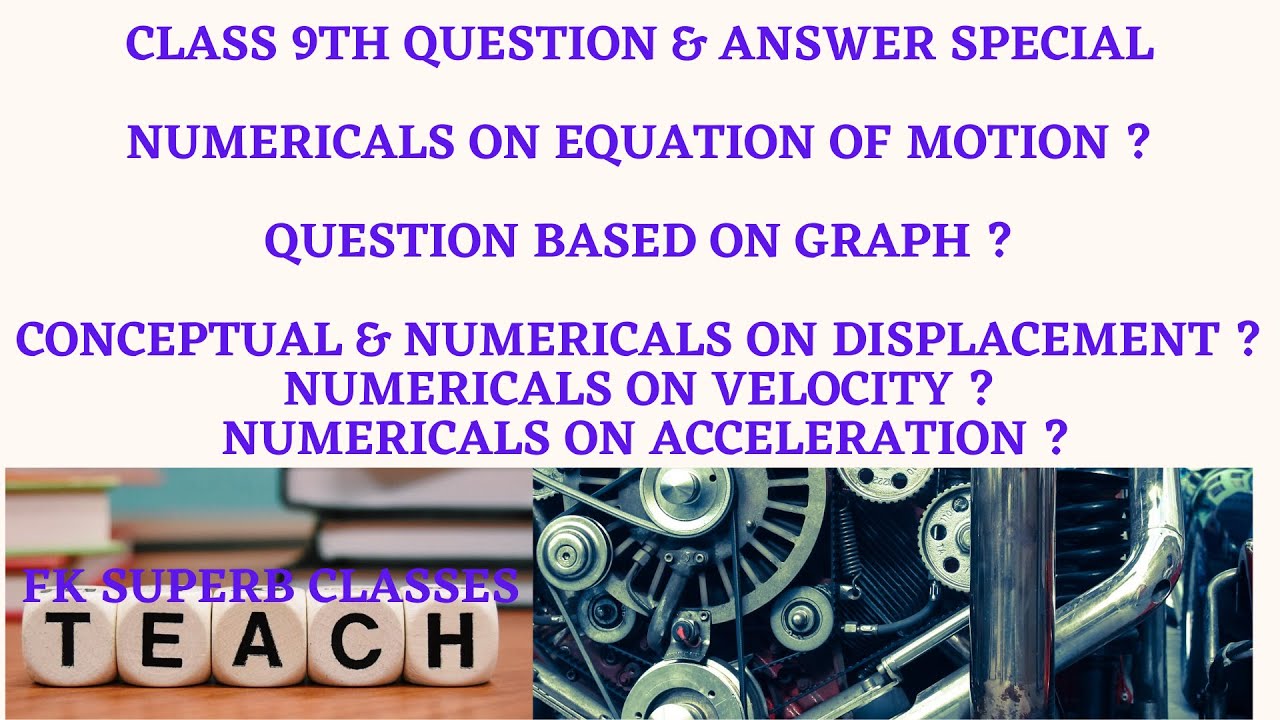 Motion Class 9 Science chapter 8 Physics CBSE NCERT / Question Answer ...