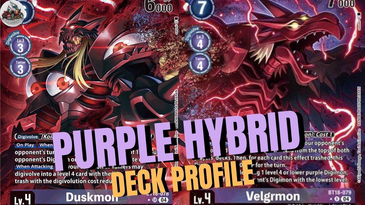 DIGIMON TCG | 1ST PURPLE HYBRID DECK PROFILE | DUELCOFFEESTORE - YouTube